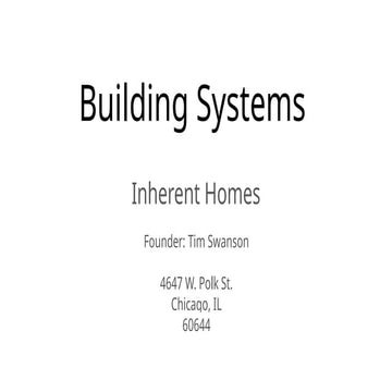 Inherent Homes, Modular Homes in Chicago | PPT