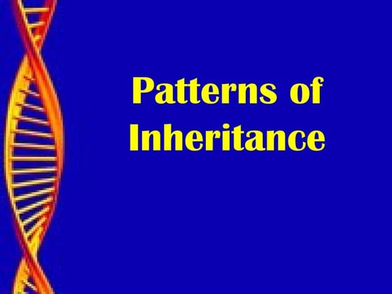 Patterns of Inheritance | PPTX | Genetics | Science
