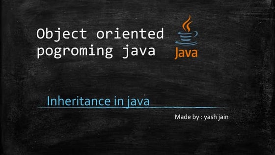 Inheritance In Java Ppt Ppt 3682