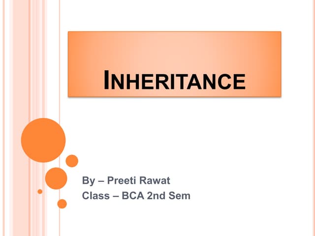 Multi level inheritence | PPTX