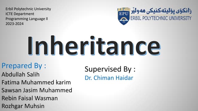 Inheritance In C Programming Languagepptx Programming Languages Computing