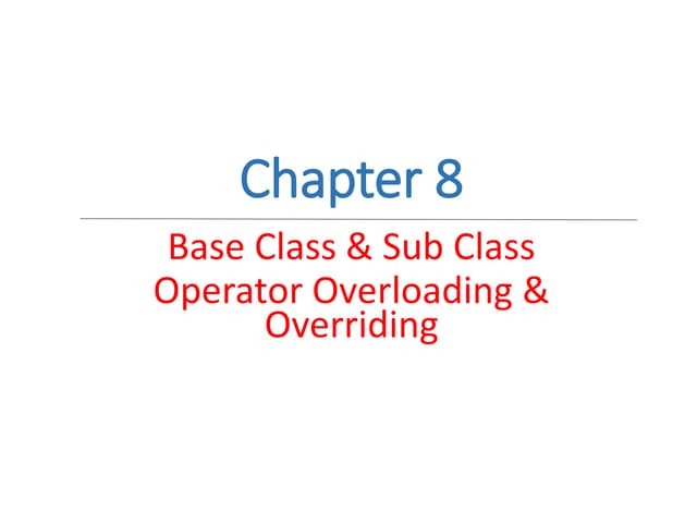 Net F Inheritance And Operator Overloading Pptx Programming 1241
