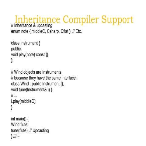Inheritance Compiler Support Ppt 3122
