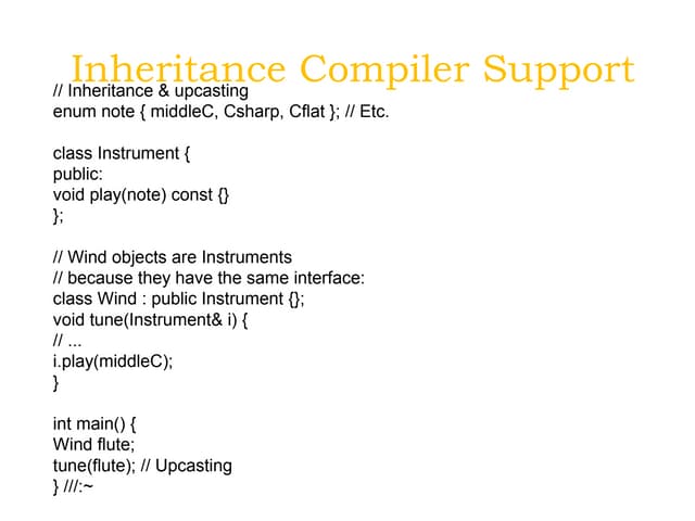 Inheritance Compiler Support Ppt 3122