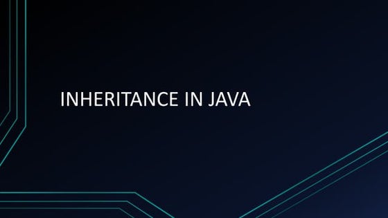 Inheritance In Java Ppt Ppt 3840