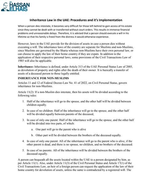 Law of succession-Notes for students studying law | DOC | Life ...