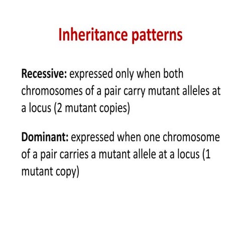 Inheritance patterns | PPTX | Lung and Respiratory Health | Diseases ...
