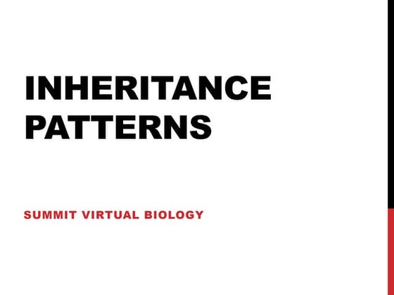 Patterns of Inheritance | PPT Patterns of Inheritance | PPT