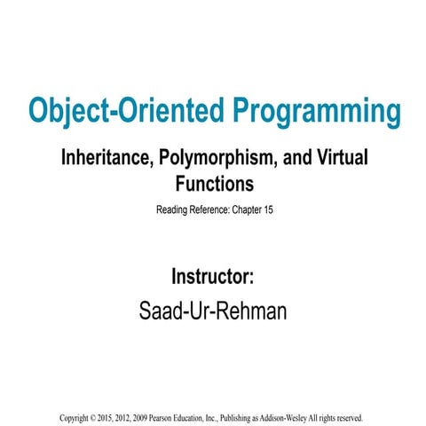 Inheritance Polymorphism And Virtual Functions Ch15pptx 5915