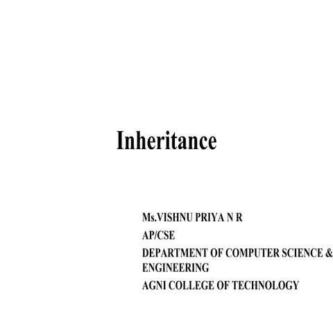 Inheritances Pptx
