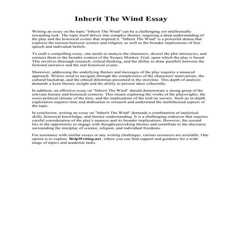 Inherit The Wind Essay.pdf
