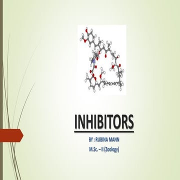 Inhibitors | PPTX | Chemistry | Science