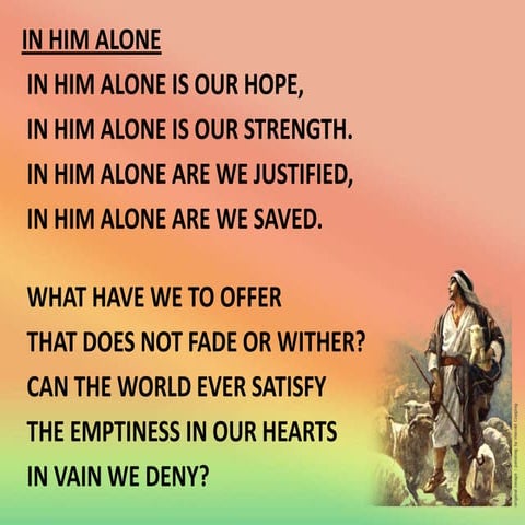 In him alone | PPTX