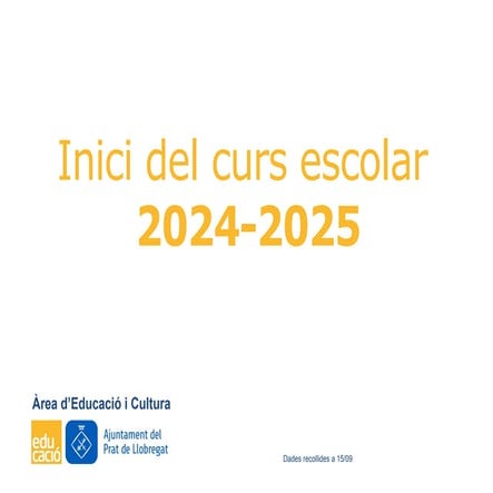 Dades d'inici del curs escolar 2024-2025 | PPTX
