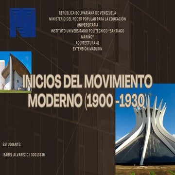 Inicios del Movimiento Moderno 1900 - 1930 | PDF