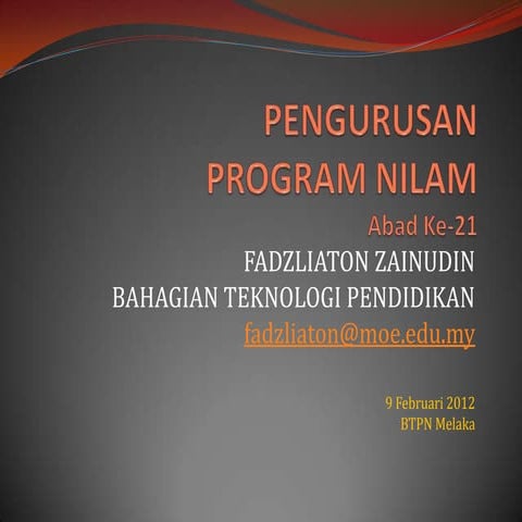 Pengurusan Program NILAM (i-NILAM) | PPT