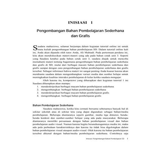 Inisiasi 1 | PDF