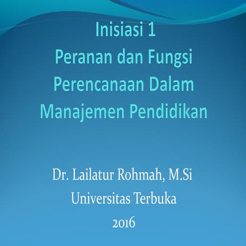 Inisiasi 1 | PPT