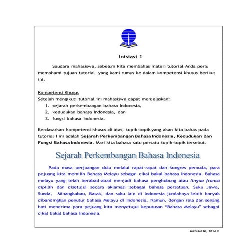 Inisiasi 1 | PDF