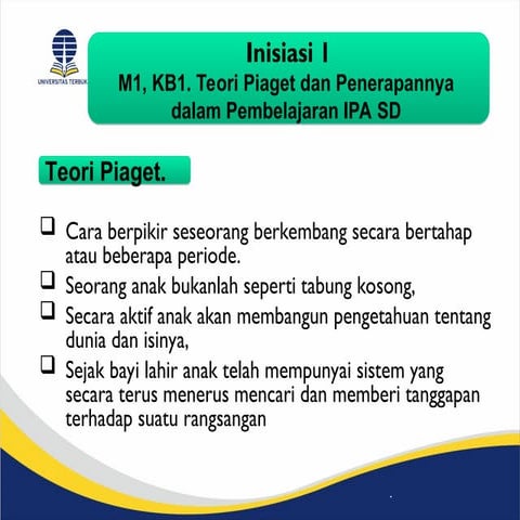 Inisiasi 1a. Teori Belajar dan Pembelajaran IPA SD-.ppt