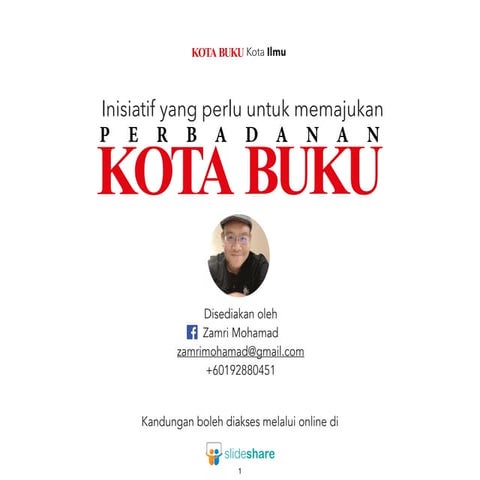 Inisiatif Memajukan Perbadanan Kota Buku 2022 | PDF