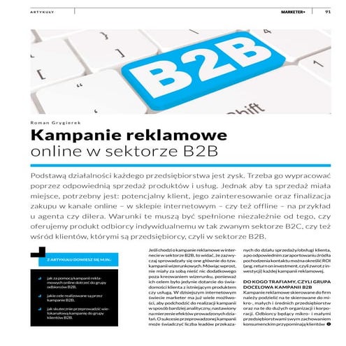 INIS kampanie reklamowe online w sektorze B2B | PDF