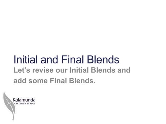 Consonant blends-power-point | PPTX