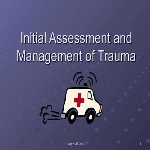 Trauma and mechanism of injuries