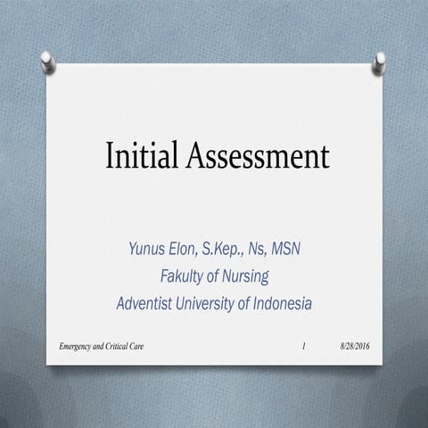 Initial assssment ppt | PDF