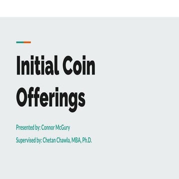 Initial coin offerings (ICO) | PDF