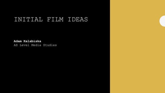 Final film idea mind map | PPT