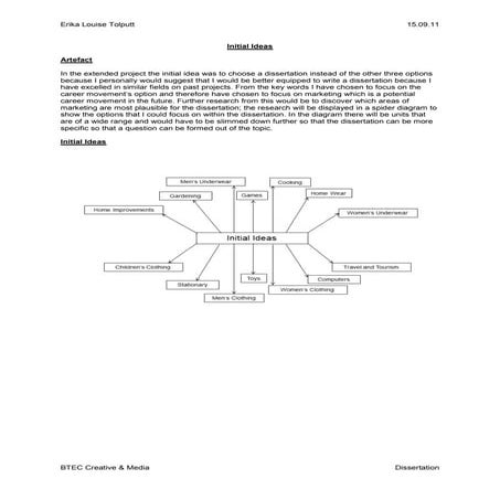 Initial Ideas | DOCX | Education
