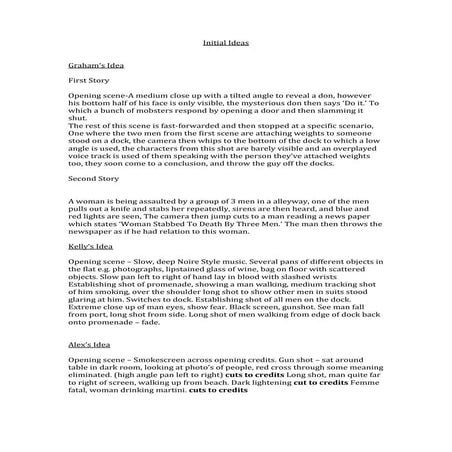 Initial ideas | DOCX