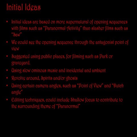 Initial ideas | PPTX