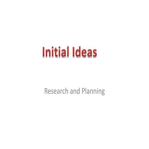 Initial ideas | PPT
