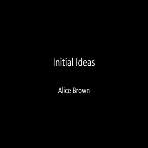 Initial ideas | PPT