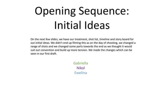 Opening scene script-2 | PDF | Movies | Entertainment