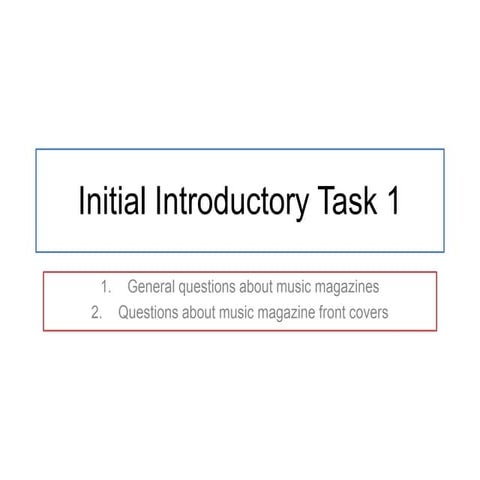 Initial introductory task 1 | PPT