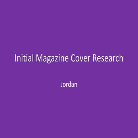 Initial magazine cover research | PPTX