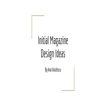 Initial Magazine Design Ideas | PPT