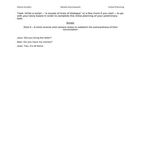 Initial planning -script | DOCX