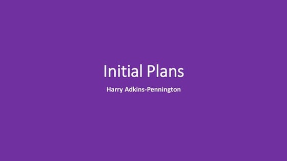 Magazine initial plans | PPT