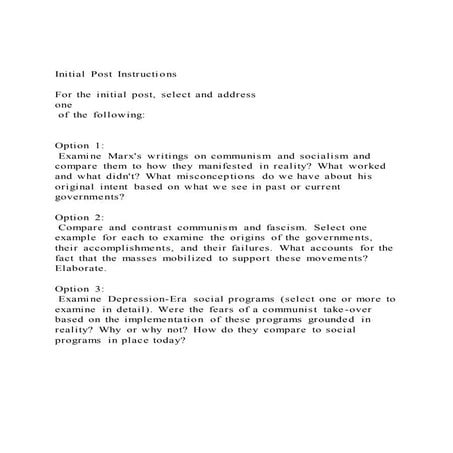 Initial Post InstructionsFor the initial post, select and ad | DOCX