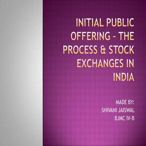 Initial Public Offering (IPO)