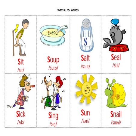 Initial s flashcards | PDF