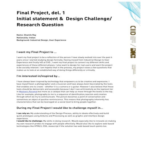 Final Project - Research Question | PDF