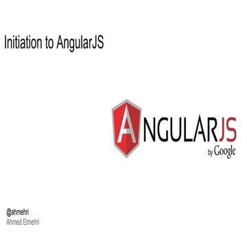Initiation to AngularJS | PPT