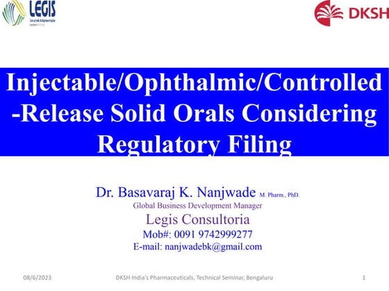 Injectable solutions | PPT