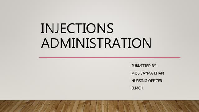 Injection Administration 2 Ppt