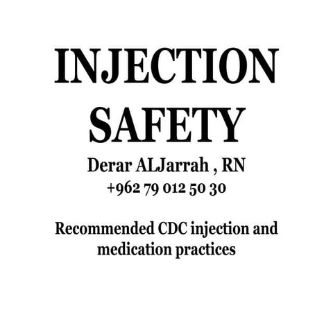 Injection safety According to CDC guideline | PPT
